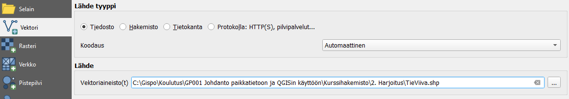 3 Kappale 2 | Johdanto paikkatietoon ja QGISin käyttöön