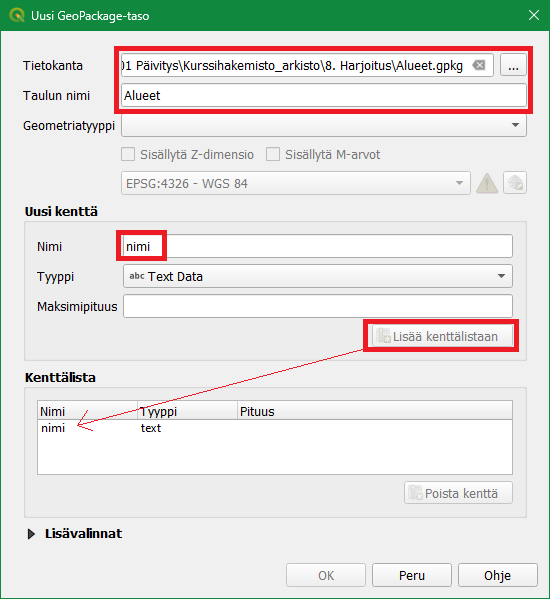 9 Kappale 8 | Johdanto paikkatietoon ja QGISin käyttöön