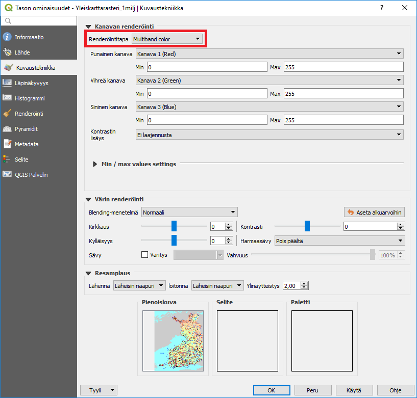 4 Harjoitus 3: Paikkatietoaineiston visualisointi | Johdanto QGISin käyttöön - Harjoitukset
